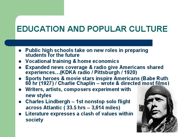 THE ROARING LIFE OF THE 1920S CHANGING WAYS