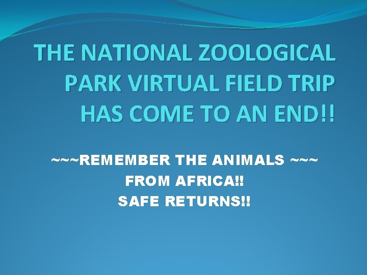 The Smithsonian Institution Virtual Field Trip Third Grade