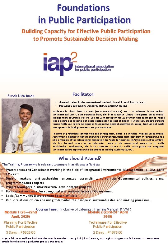 Foundations in Public Participation Building Capacity for Effective