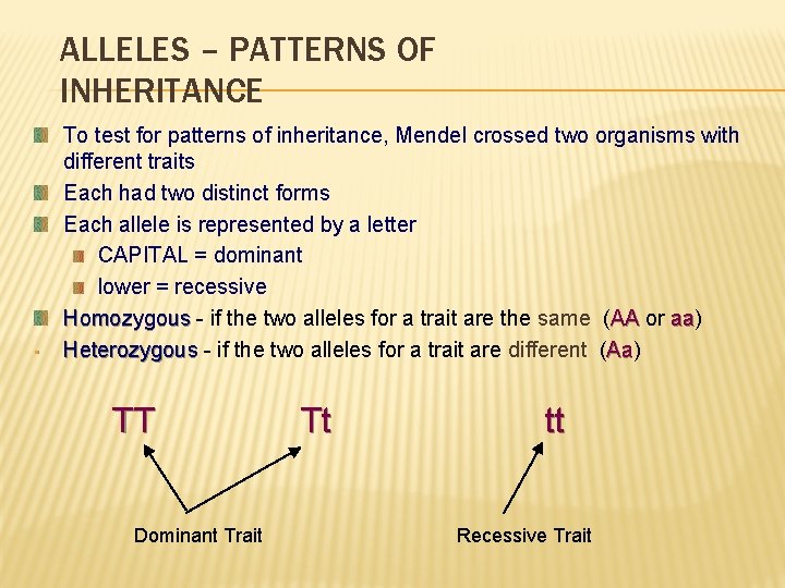 Predicting Genetic Outcomes PUNNETT SQUARES AND PROBABILITY PATTERNS