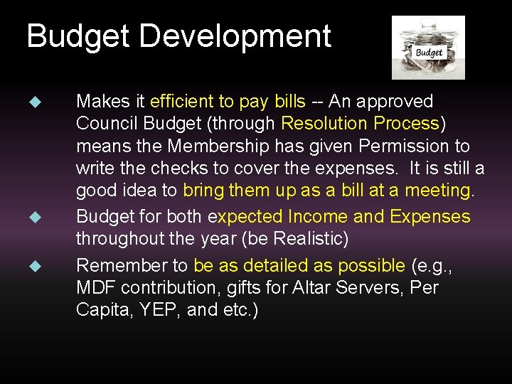 BUDGET BUDGET VOUCHERS AND AUDITS KNIGHTS OF COLUMBUS