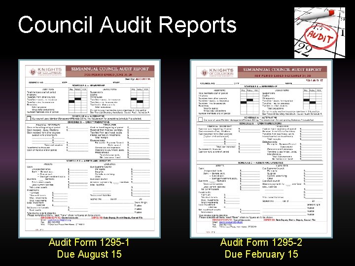 BUDGET BUDGET VOUCHERS AND AUDITS KNIGHTS OF COLUMBUS