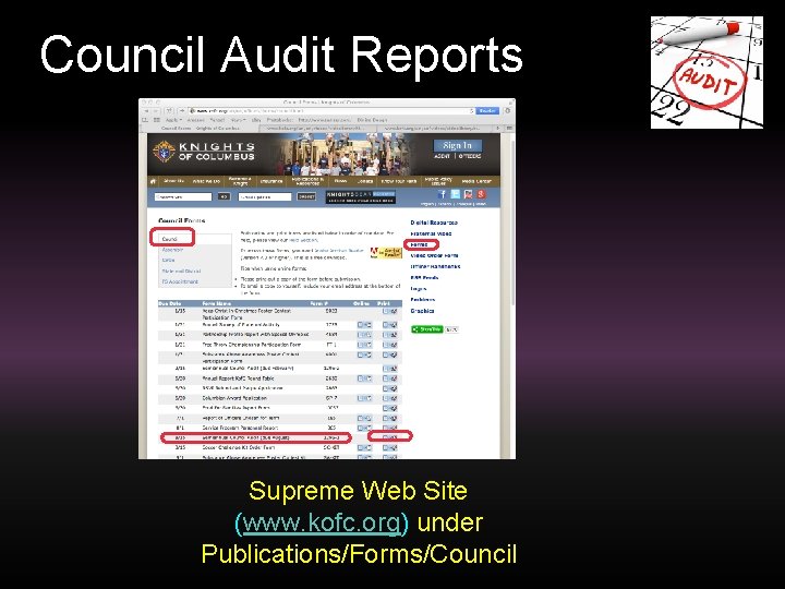 BUDGET BUDGET VOUCHERS AND AUDITS KNIGHTS OF COLUMBUS