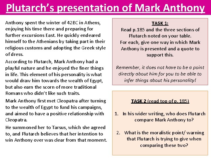 What position did Mark Anthony hold in Rome