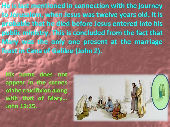 T he Reading Tonight Matthew 2 19 23