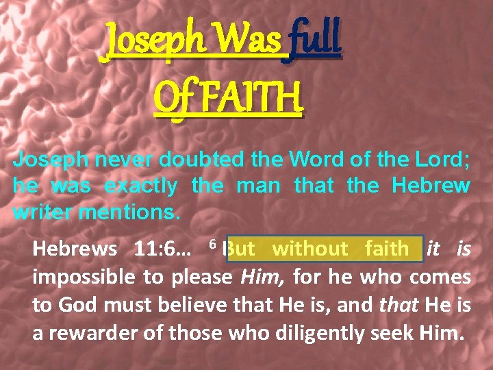 T he Reading Tonight Matthew 2 19 23