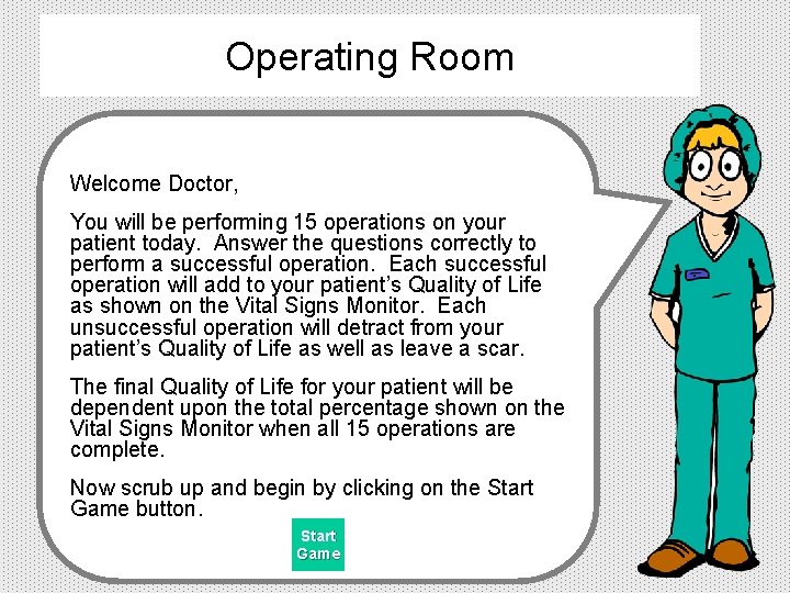 Surgery 2 1 vocabulary Operating Room Welcome Doctor