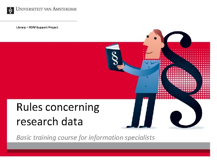 Library RDM Support Project Rules concerning research data
