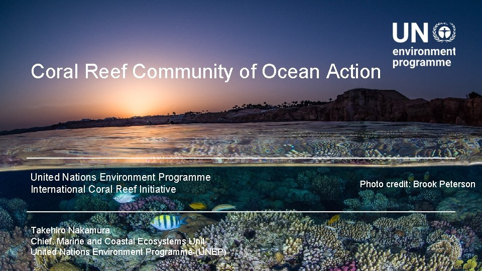 Coral Reef Community of Ocean Action United Nations