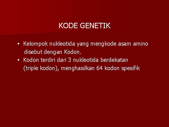 SINTESIS PROTEIN Transfer RNA t RNA m RNA
