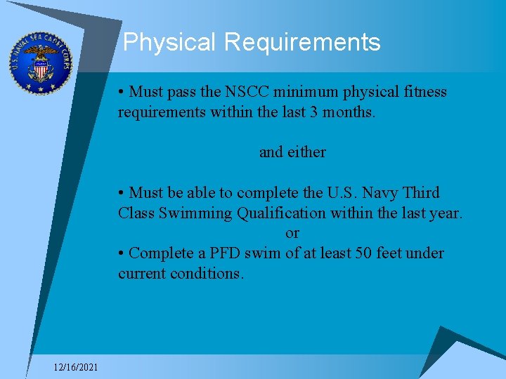 Sailboat Training Personal Qualification Standard Part 1 USNSCC