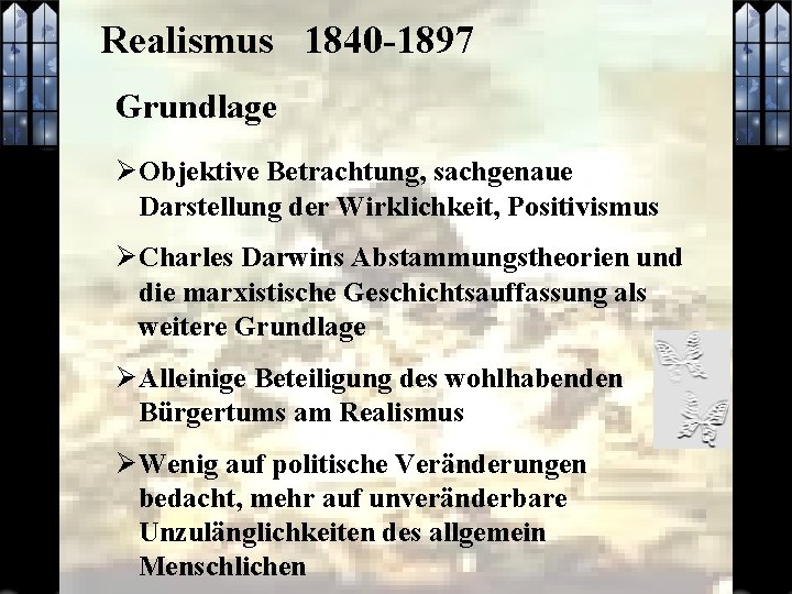 RealismusRomanTheodor Fontane Gliederung Die Epoche Realismus Die ...