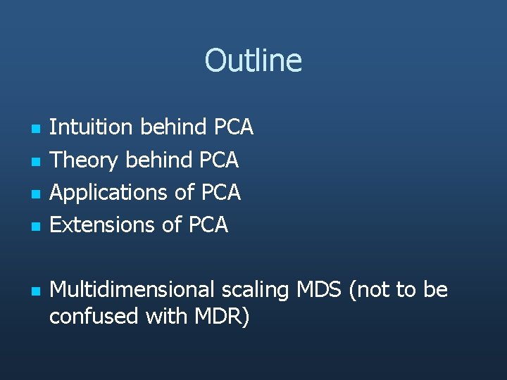 Bioinformatics Other data reduction techniques Kristel Van Steen