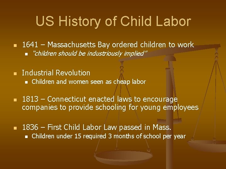 International Child Labor Laws March 6 2003 Presented