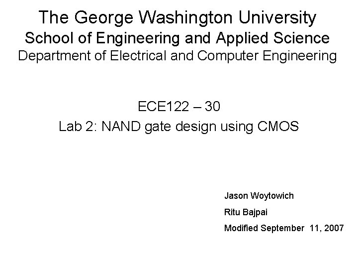 The George Washington University School of Engineering and