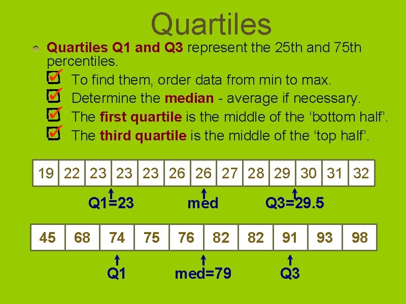 Exploring Data 1 2 Describing Distributions with Numbers