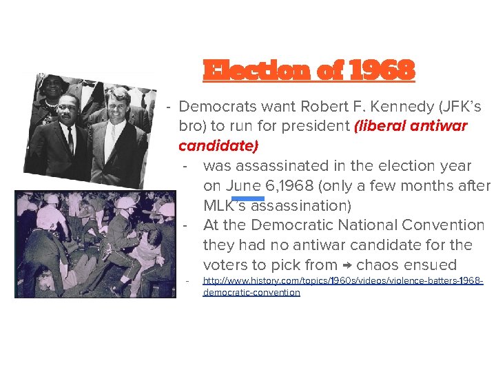 1960s Political Change The political climate of the