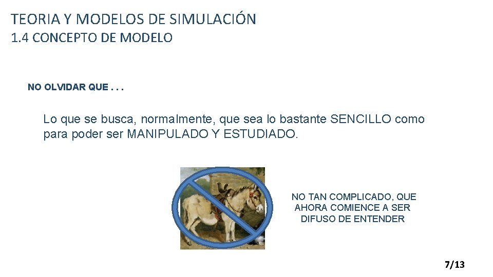 1 4 CONCEPTO DE MODELO 112 113 TEORIA