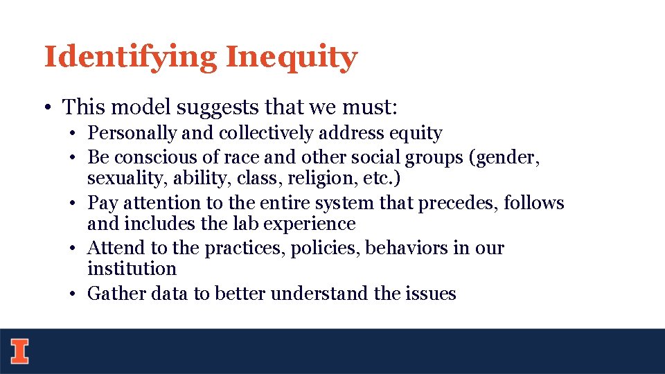 Promoting Inclusion and Fairness in the Lab Ross