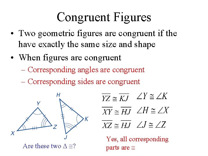 Chapter 4 Section 4 2 Congruence and triangles