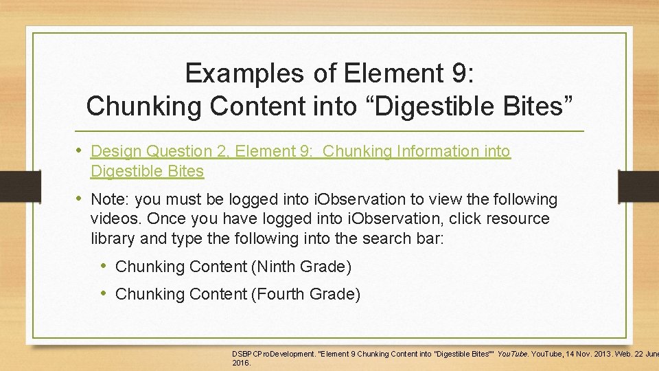 Chunking Content into Digestible Bites Design Question 2