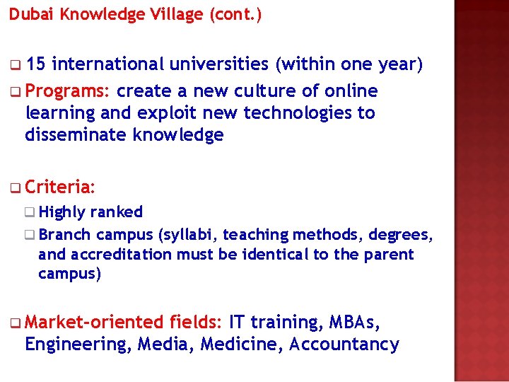 Dubai Knowledge Village and creating a knowledge economy