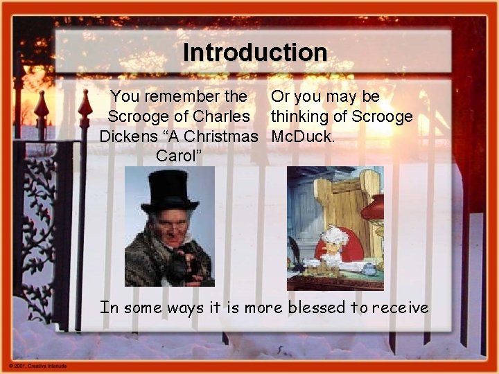 Scrooge Was Right Sometimes it is more Blessed