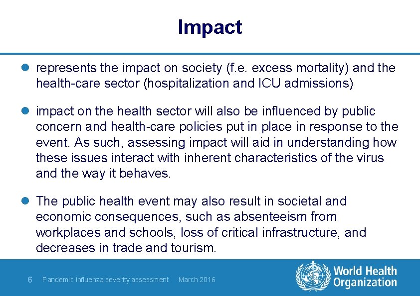 Influenza Severity Assessment Julia Fitzner Based on slides