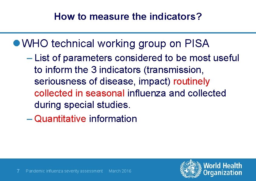 Influenza Severity Assessment Julia Fitzner Based on slides