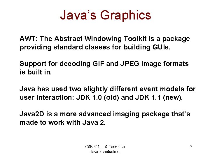 Java A Programming Language for Webbased Computing CSE