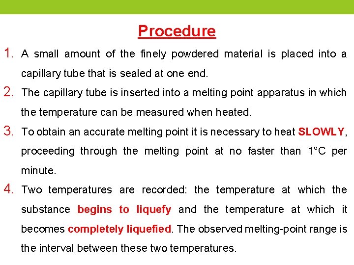 Melting Point Determination Definition Melting point Is the