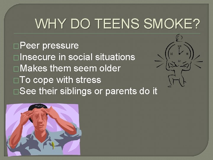 Chapter 24 Tobacco Did you know Cigarette smoking