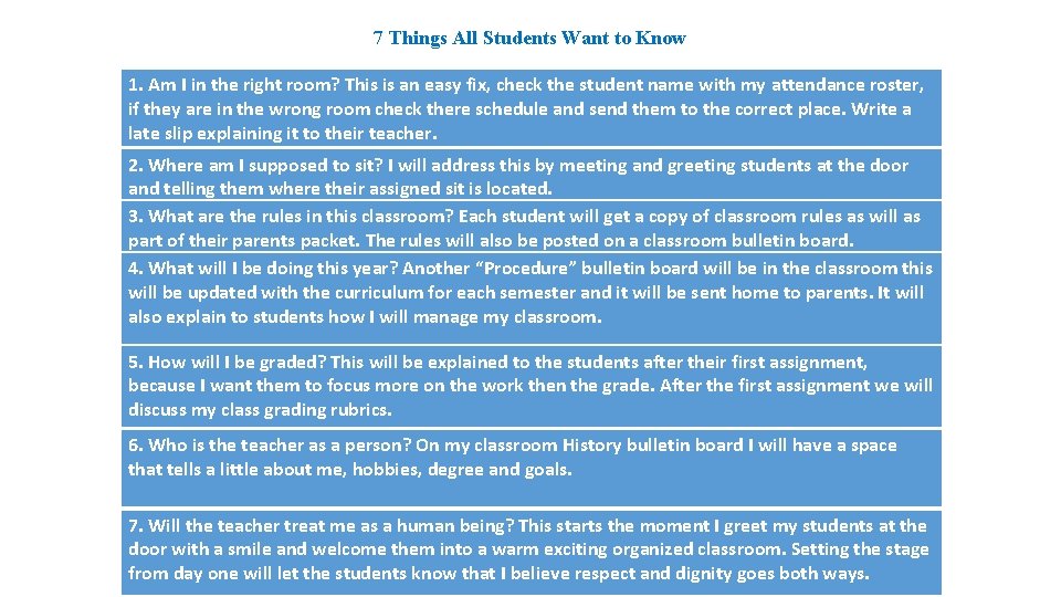 7 Things All Students Want to Know 1