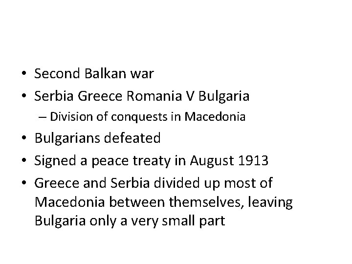 DECLINE of OTTOMAN EMPIRE and OUTBREAK of WWI