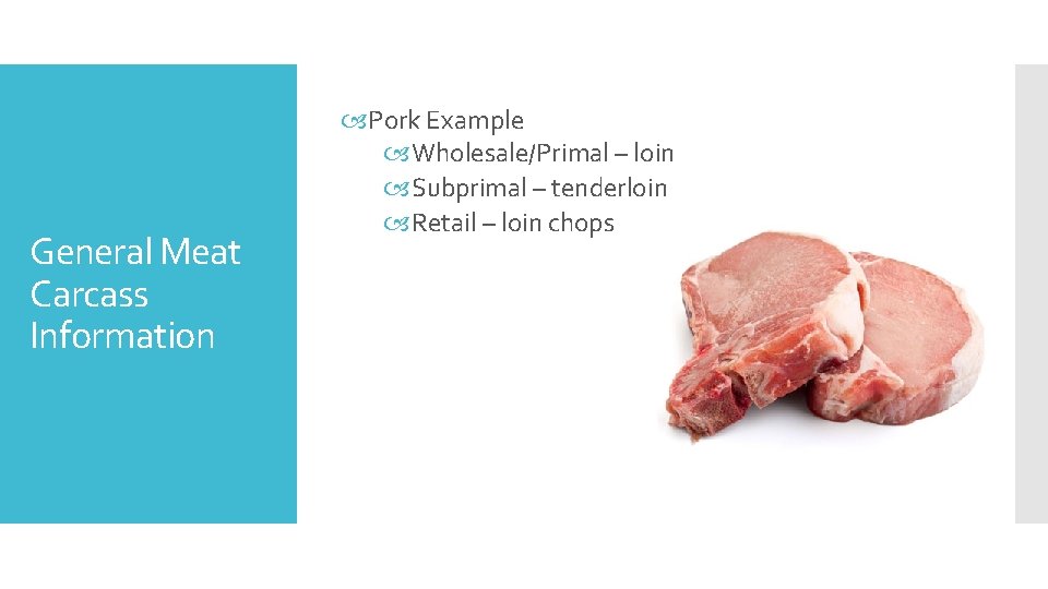 Retail Wholesale Meat Cuts Unit 3 General Meat