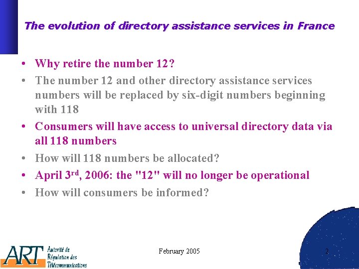 Directory assistance services Retiring the number 12 and