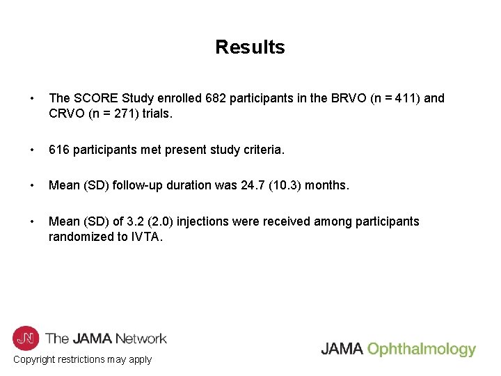 JAMA Ophthalmology Journal Club Slides Elevated Intraocular Pressure