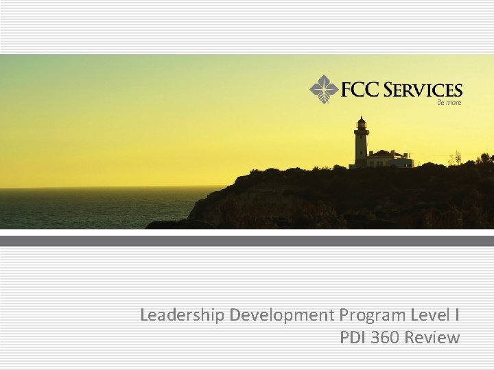 Leadership Development Program Level I PDI 360 Review