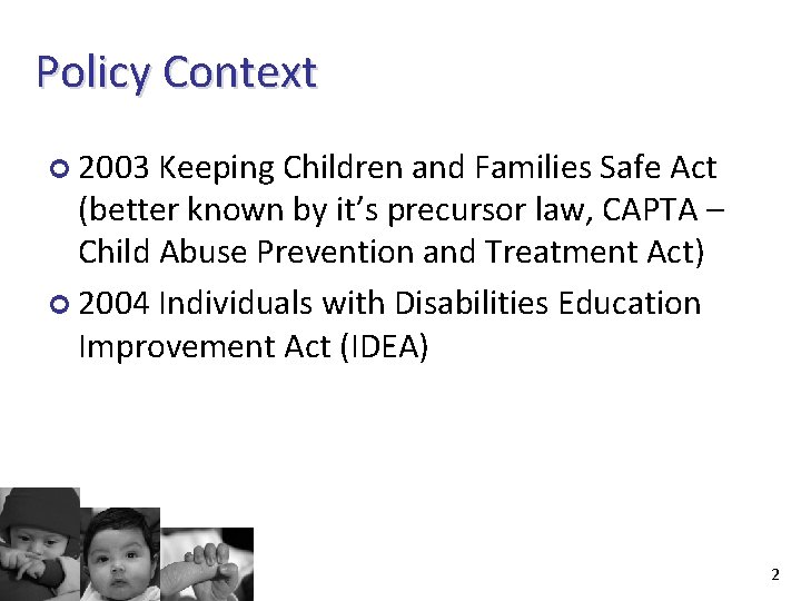 Birth Hospitals Role in Access to Early Intervention