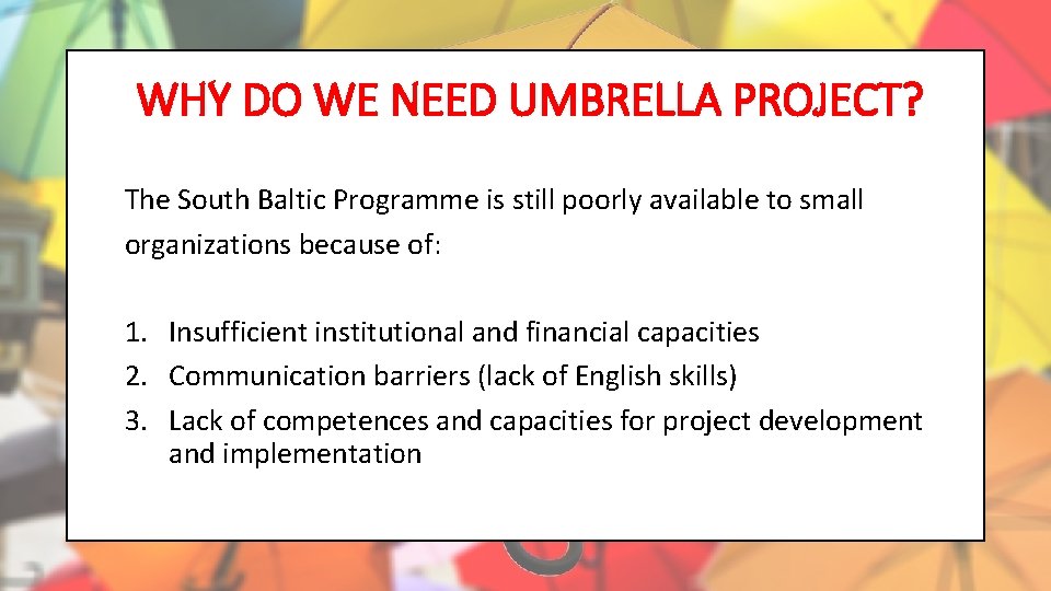 UMBRELLA Boosting crossborder cooperation capacities of Local Actors