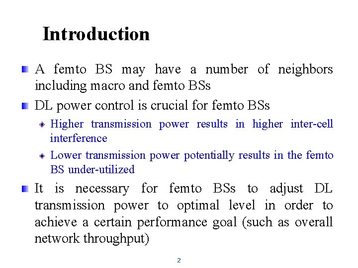 Femto BS Power Adjustment Process IEEE 802 16