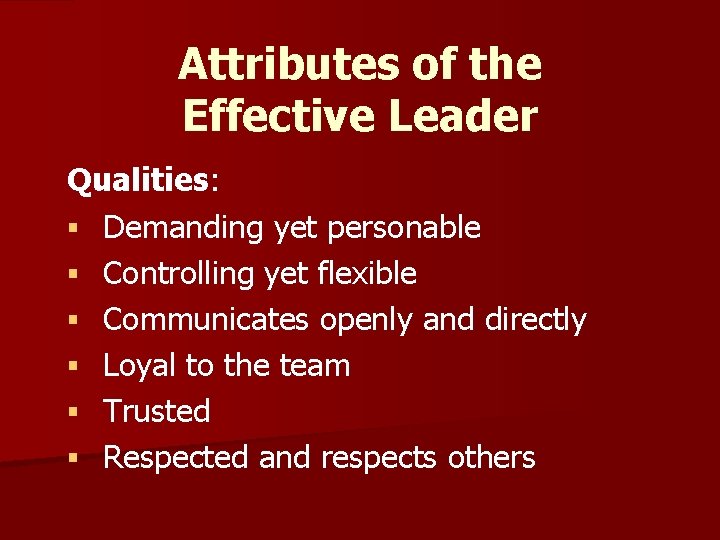 1 05 Attributes and Attitudes of an Effective