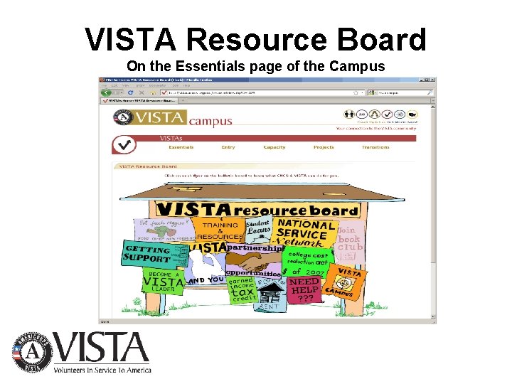 Managing Your VISTA Project Roles Responsibilities and Support