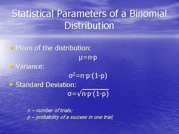 Probability Distribution Binomial Probability Distribution Dr Vlad ...