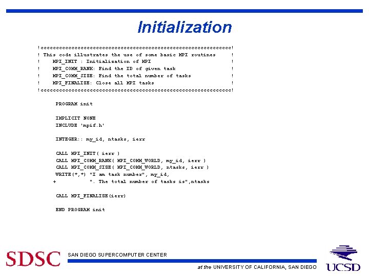 Introduction to Message Passing Interface MPI Part I