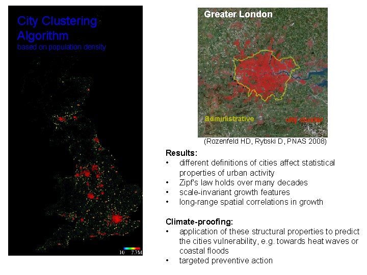 Current urban research results in NSP next steps