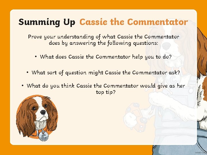 What Does Cassie the Commentator Do Cassie the
