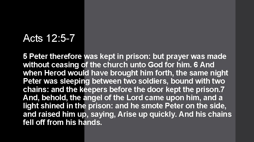 The Great Escape Acts 12 5 11 Acts