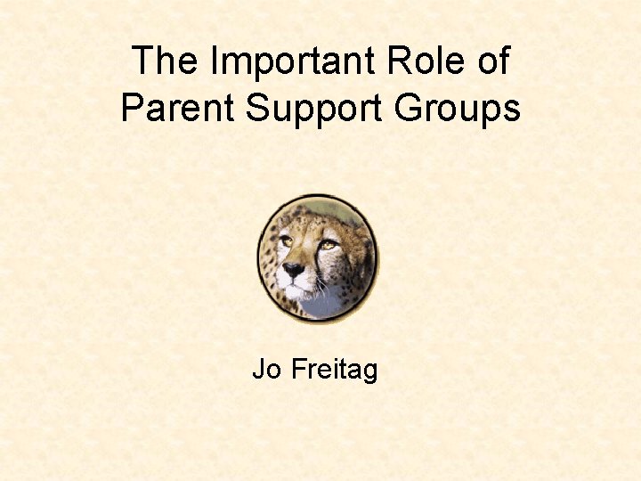 The Important Role of Parent Support Groups Jo