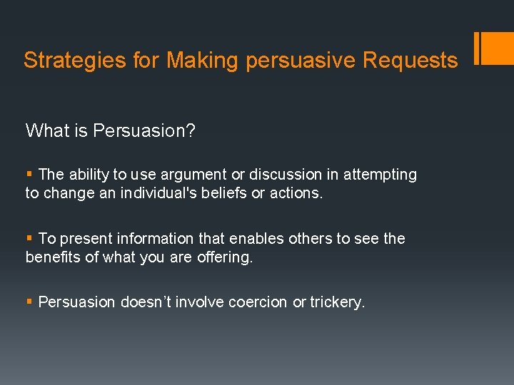 Chapter 10 Persuasive and Sales Messages Learning Objectives